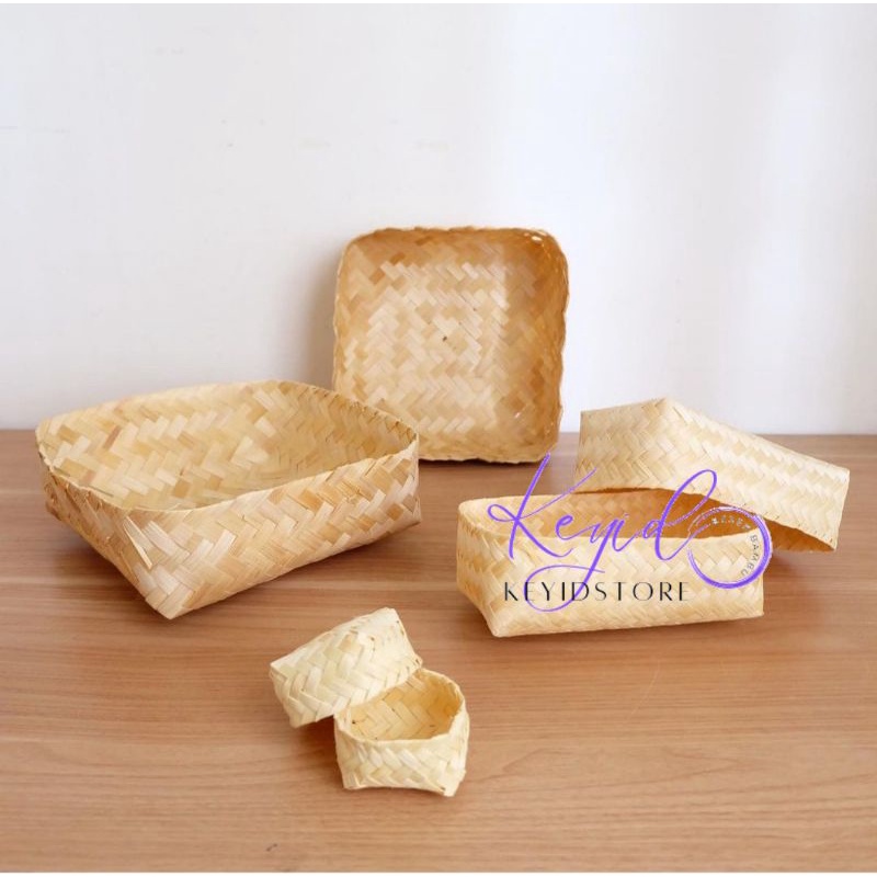 Sample Of Complete Square Size Bamboo Baskets | Shopee Malaysia