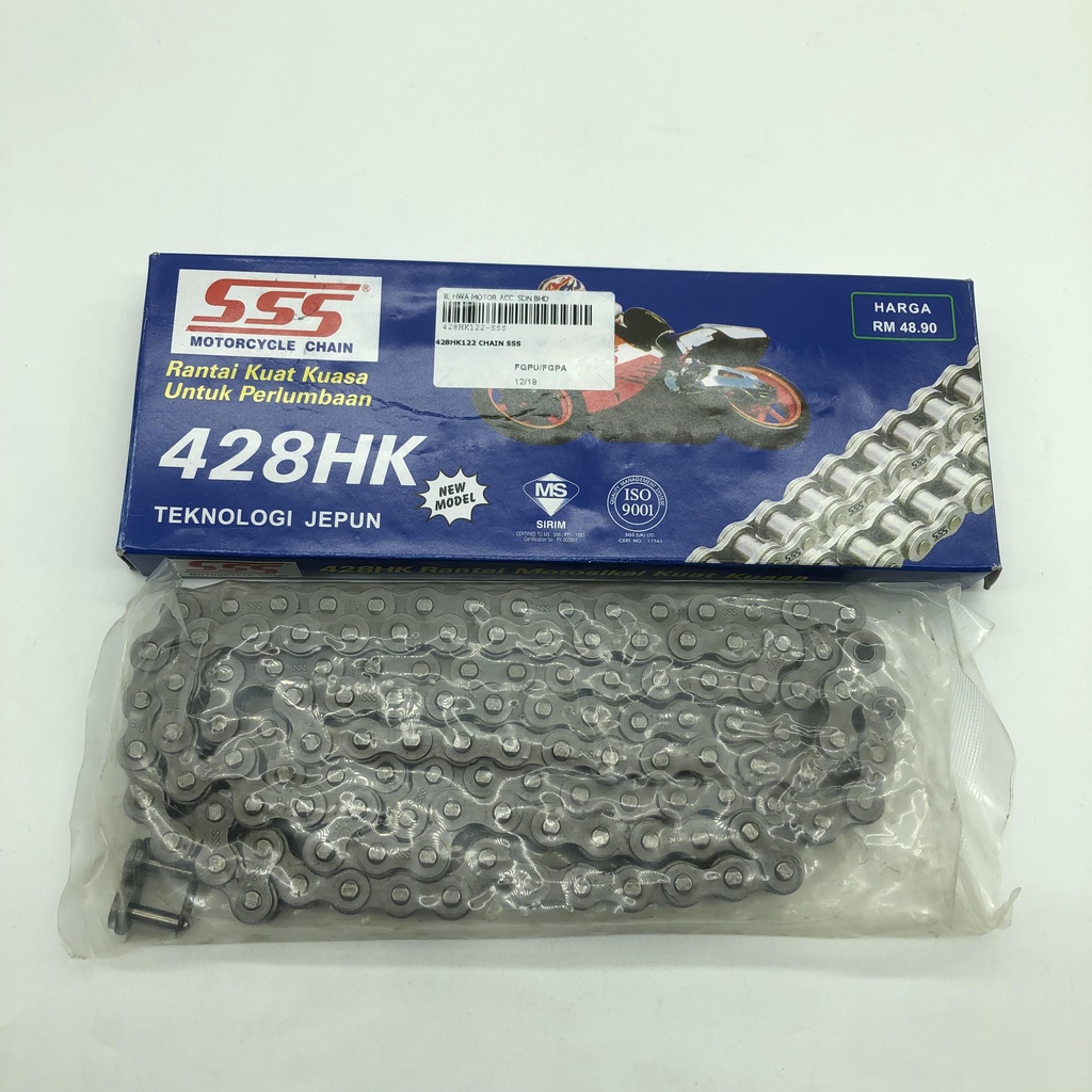 RANTAI SSS 428HK 122L 132L CHAIN SSS RANTAI 428X122 428X132L CHAIN SSS ...