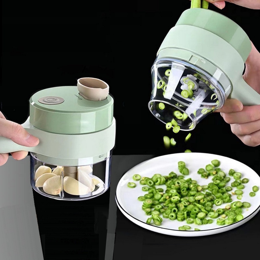 USB RECHARGEABLE HANDHELD CHOPPER SLICER PORTABLE BLENDER COOKING ...