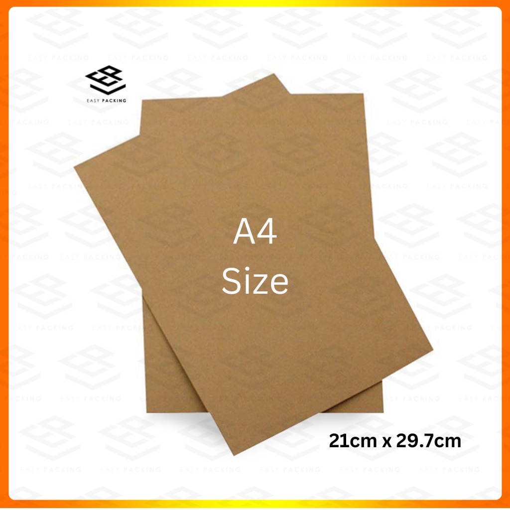 (10pcs) BROWN CRAFT PAPER A2/ A3/ A4/ A5 WITH 270g/ 370g/ 450g NATURAL BROWN COLOUR DIY HANDMADE ...