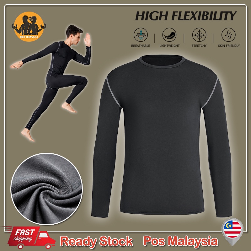 Compression Tight Shirt Gym Shirt Men Long Short Sleeveless Inner ...