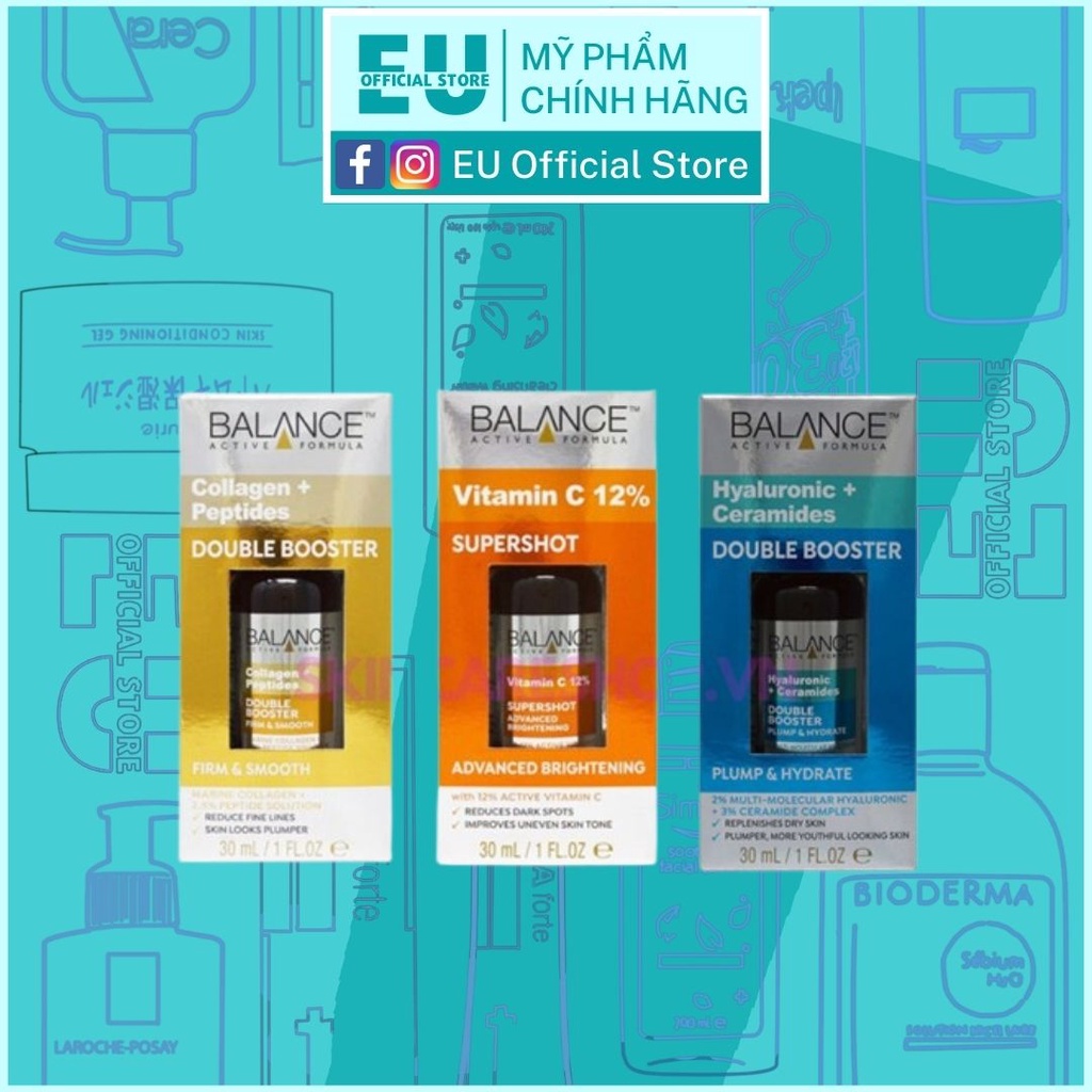 Balance Active Formula Double Booster Serum 30ml (Vitamin C, Hyaluronic ...