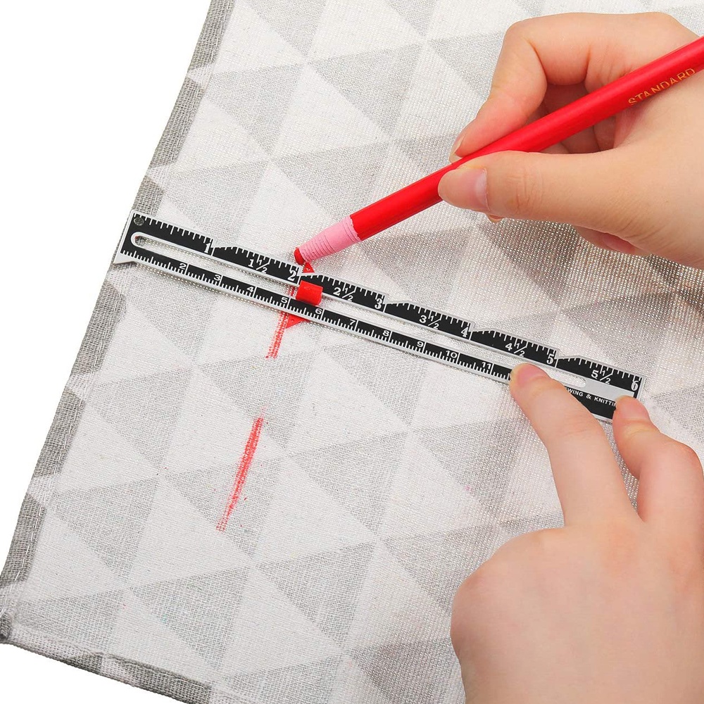 1PC Sliding Ruler Sewing Tool Set with A Five in One T-shaped Black ...