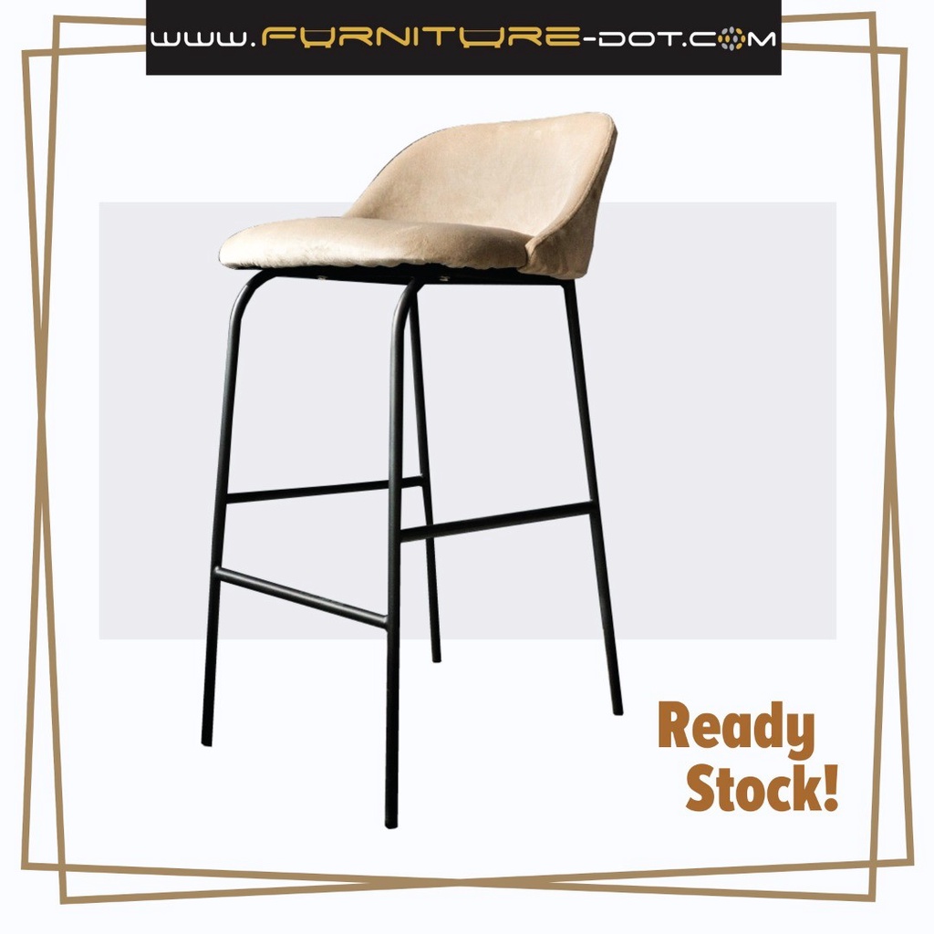 Aleta Bar Stool / High Back Stool Chair - FRM1108 | Shopee Malaysia