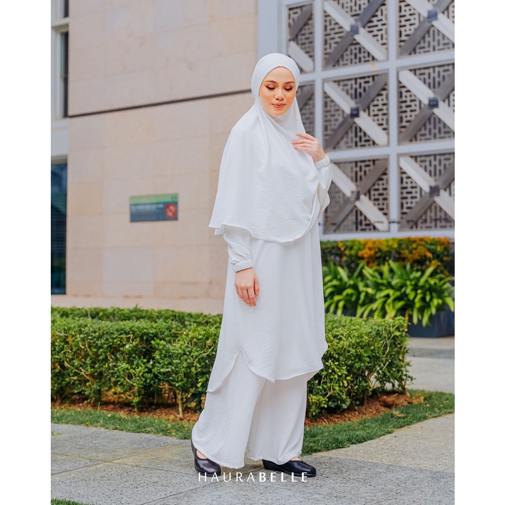 Readystock Noura Set with Khimar Haurabelle Set Baju Haji Umrah ...