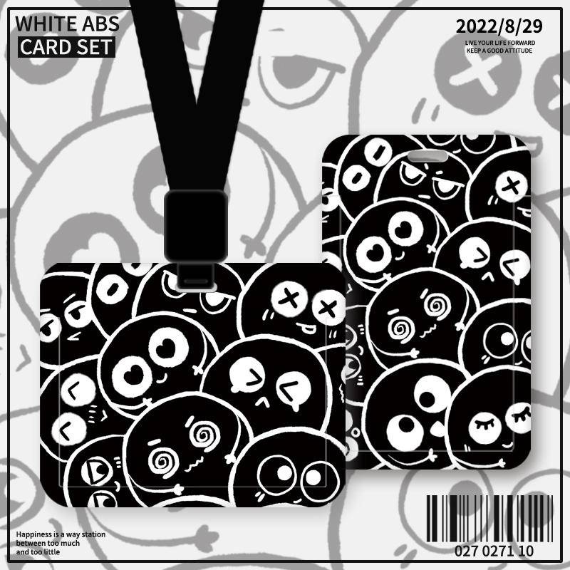Creative black coal ball student card case campus meal card cover bus ...