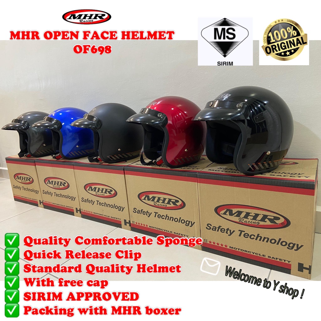 ORIGINAL MHR HEMLET OPEN FACE (OF698)!! with SIRIM APPROVED | Shopee ...