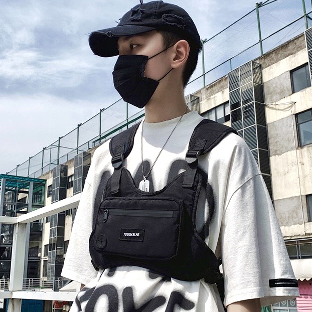 Ready Stock!! Tough HS Tactical Hip Hop Fashion Men Chest Bag Crossbody ...