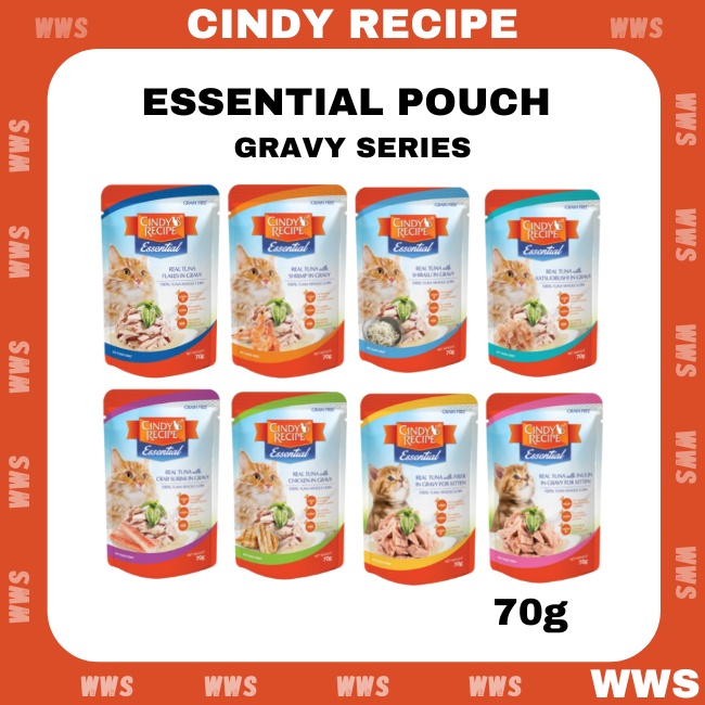 Cindy Recipe Essential Pouch (Gravy Series) # Cat Wet Food # Makanan ...