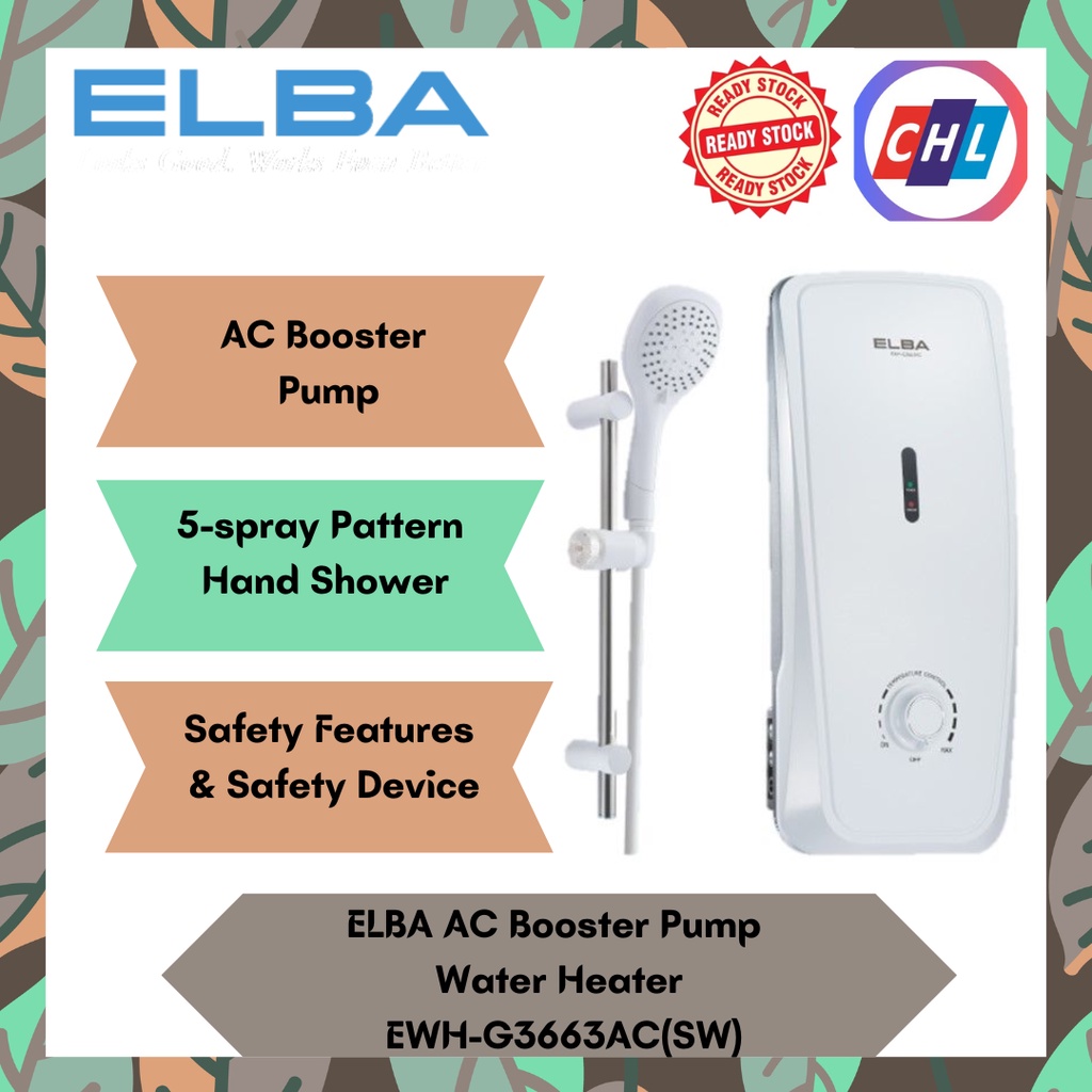 DEKA WATER HEATER PRO NS13 (WITH AC PUMP) / ELBA Pump Water Heater EWH ...
