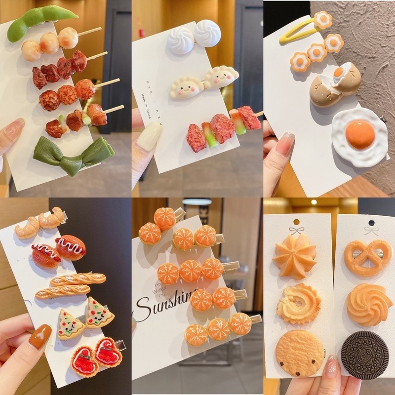 simulation food hair cilp Funny bangs hair clips headdress creative ...