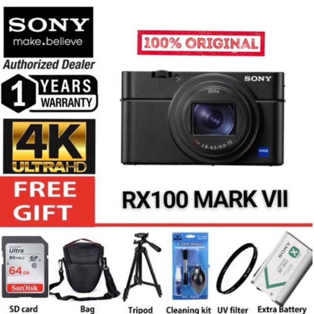(READY STOCK)Sony Cyber-Shot DSC RX100 VII Mark 7 Free Extra battery ...