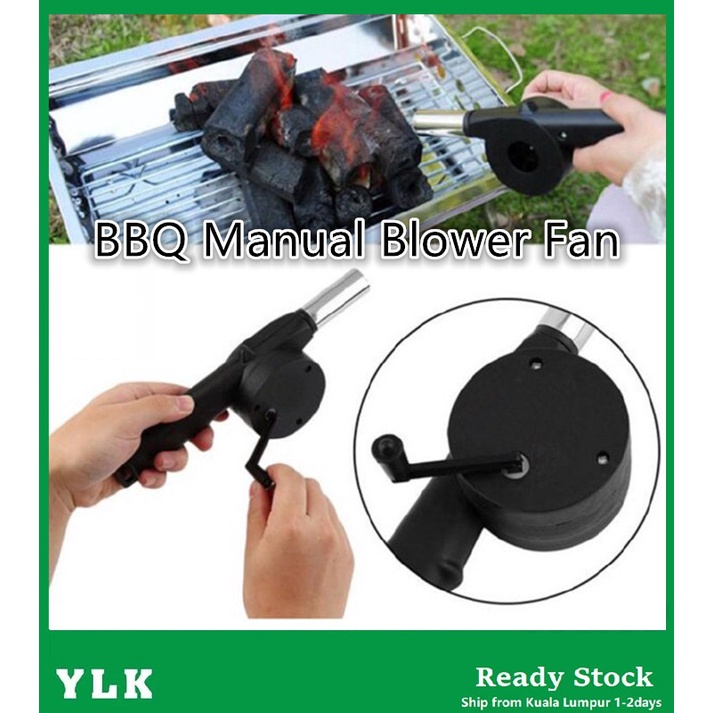 YLK BBQ Manual Blower Fan Outdoor Barbecue Hand Crank Powered Fan Air ...