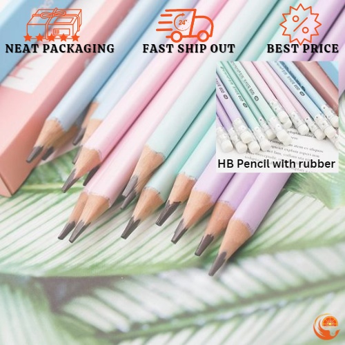 HB Student Drawing Pencil with Eraser | Pensel Lukis | Shopee Malaysia