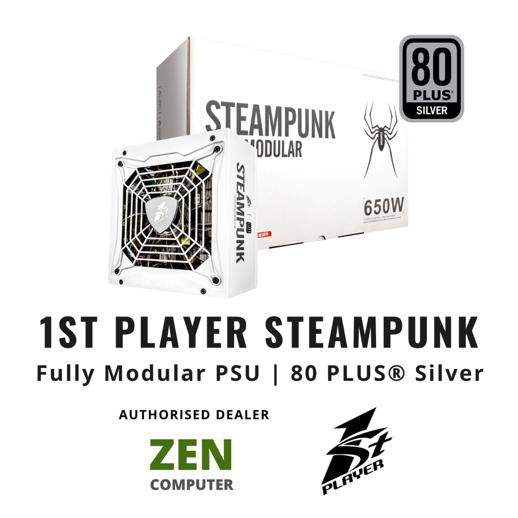 # 1ST PLAYER™️ Steampunk (White) PS750-AX / PS650-AX | 80 PLUS® Silver ...