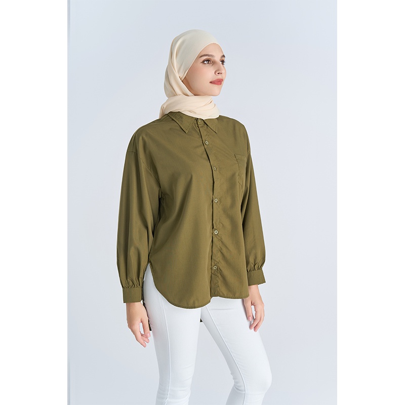 Ready Stock Korean Style Women Long Sleeve Blouse Kameja Cotton Viral ...