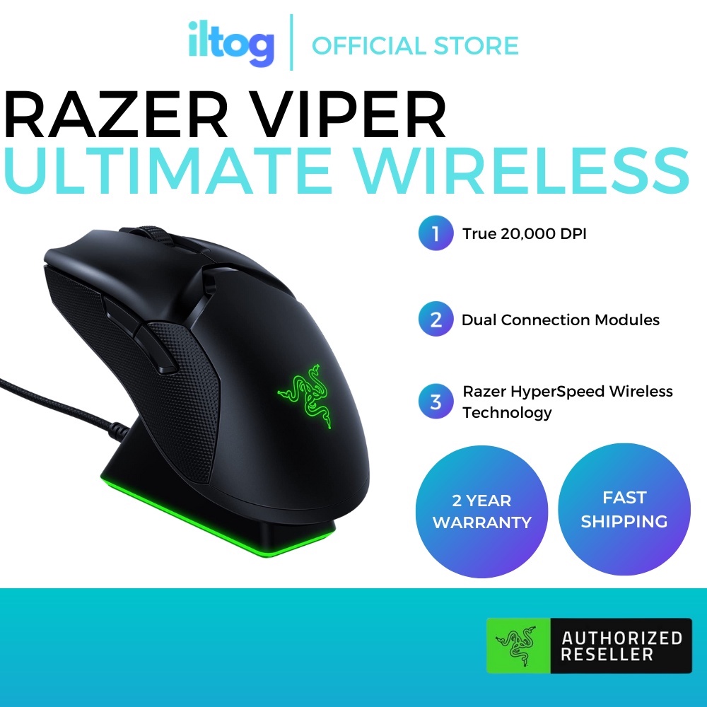 Razer Viper Ultimate HyperSpeed Wireless Gaming Mouse Optical Chroma ...