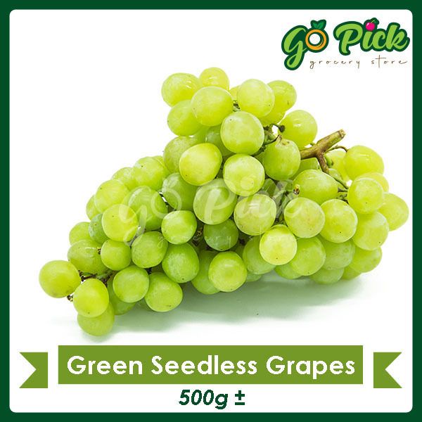 Green Seedless Grapes / Anggur Hijau 青葡萄 500g± [FRESH FRUIT] | Shopee ...