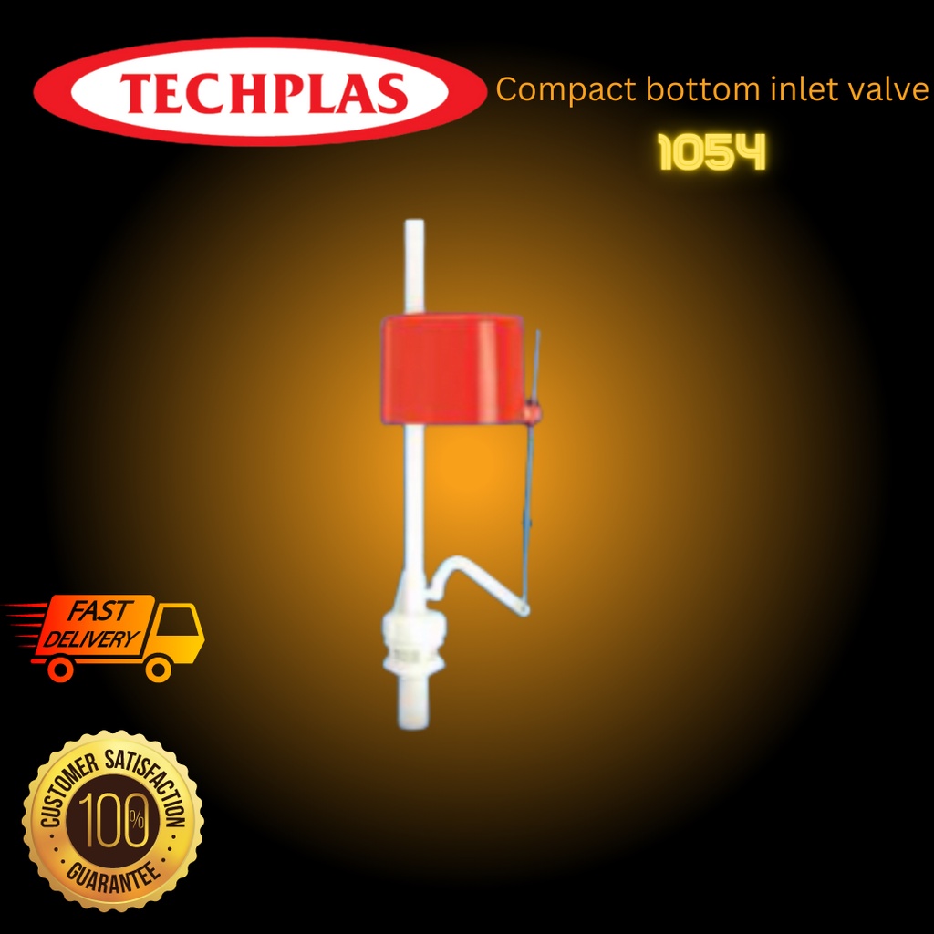 Techplas Compact Adjustable Bottom Inlet Toilet Tank Float Valve 1054 ...