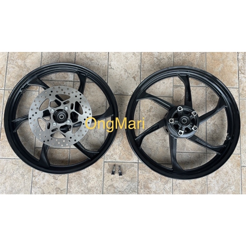 Yamaha Y15zr y16 sport rim zr 6kaki Pnp Hitam kilat black 1.60 1.85 x17 ...