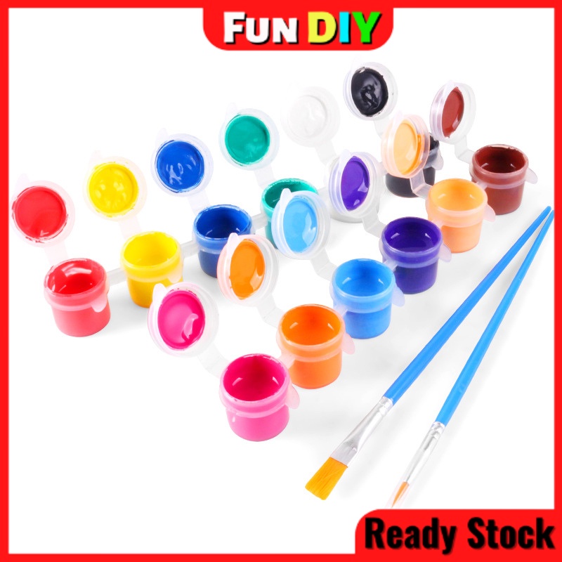 FUN DIY / Acrylic Paint Water Colour Kids / Mini Acrylic Colour Paint ...