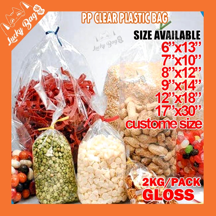 Plastic Plain Bag / PP Plain Bag / Transparent Plastic Bag / BUNGKUS ...