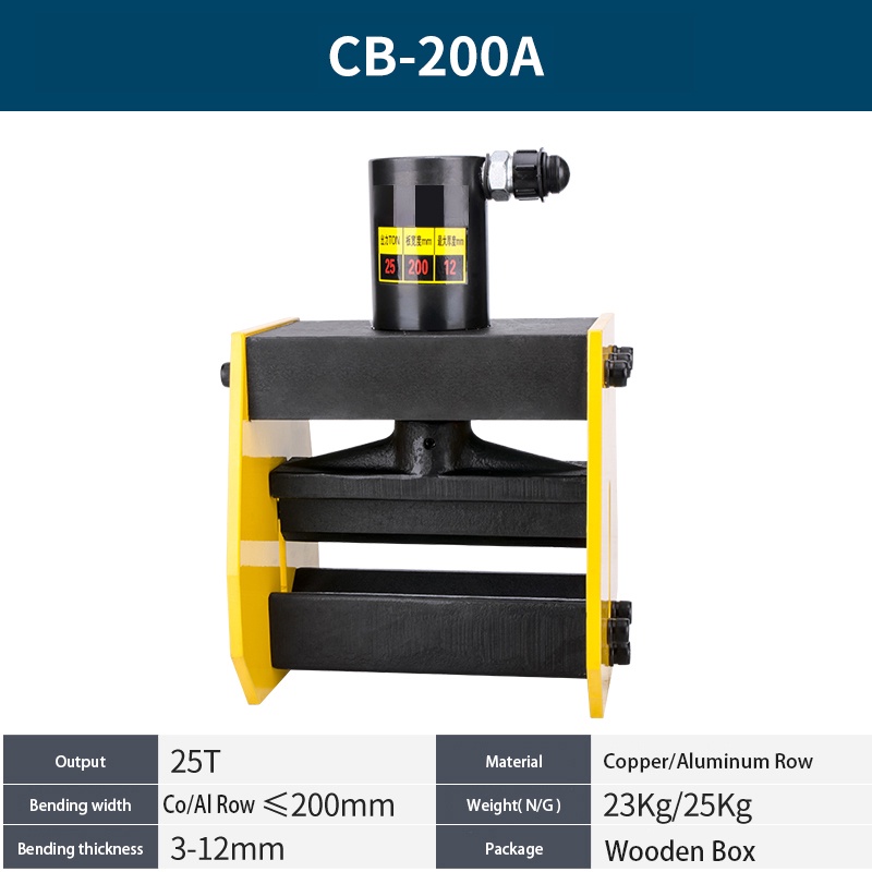 CB-200A Hydrauilc Busbar Bender Copper Bending Tool for 12mm max of sheet, applicable for AL/ Cu ...