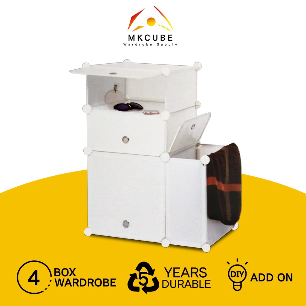 Bedside Wardrobe DIY Magic Wardrobe Cabinet Cube Rack Clothes Storage ...