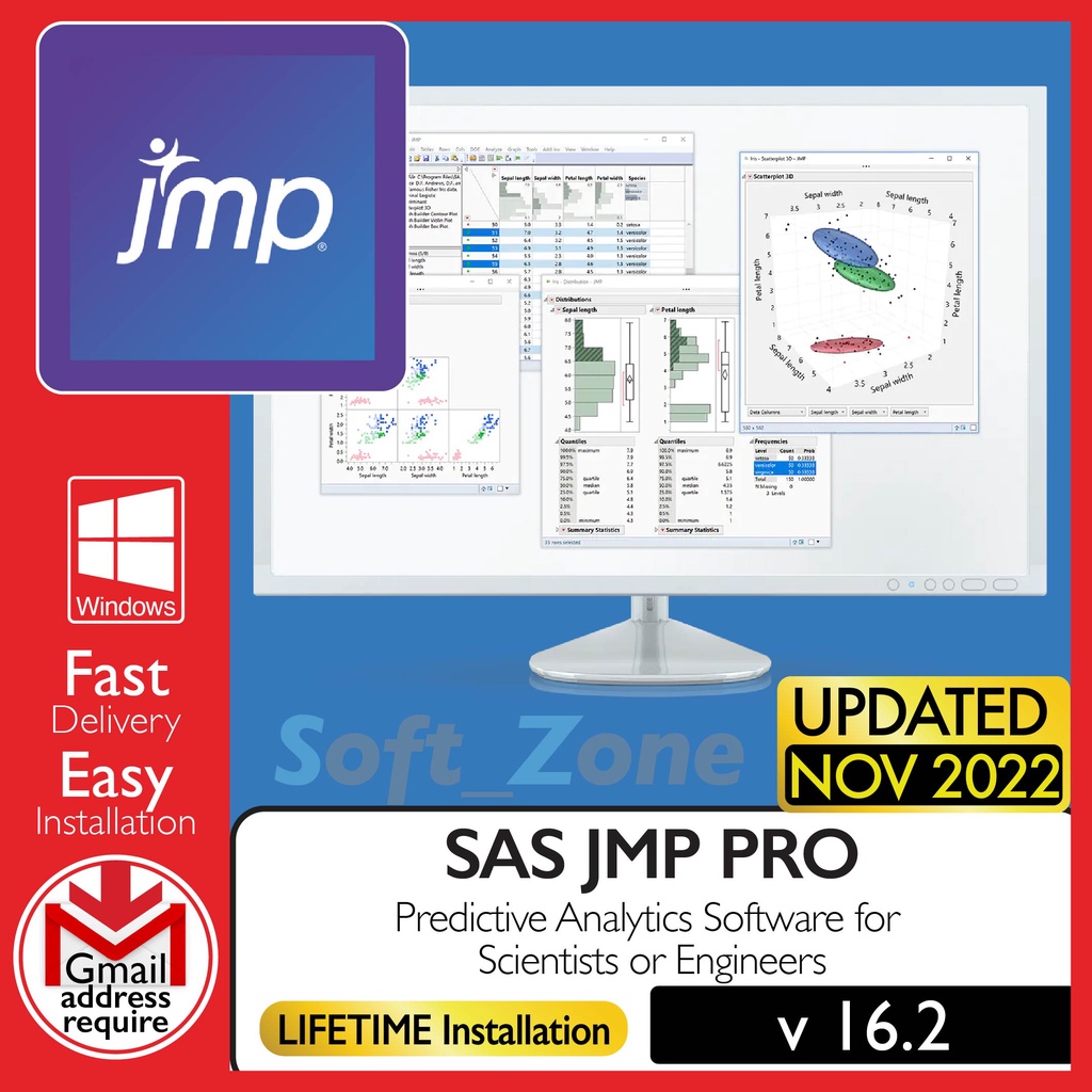 SAS JMP PRO v16.2 - Predictive Analytics Software for Scientists & Engineers [WINDOWS x64 ...