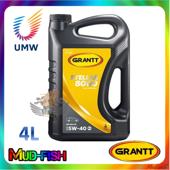 MINYAK PELINCIR UMW GRANTT STELLAR 8000 FULLY SYNTHETIC 5W40 | 5W30 4T ...