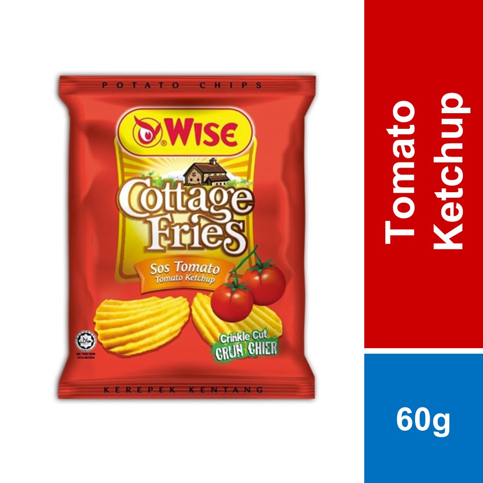 Wise C. Fries Tomato Ketchup Potato Chips 60g | Shopee Malaysia
