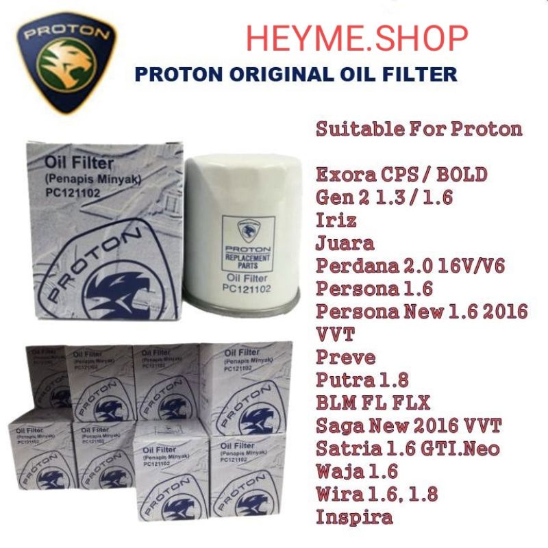 Proton Genuine PC121102 Oil Filter-Inspira Exora Perdana Waja Preve ...
