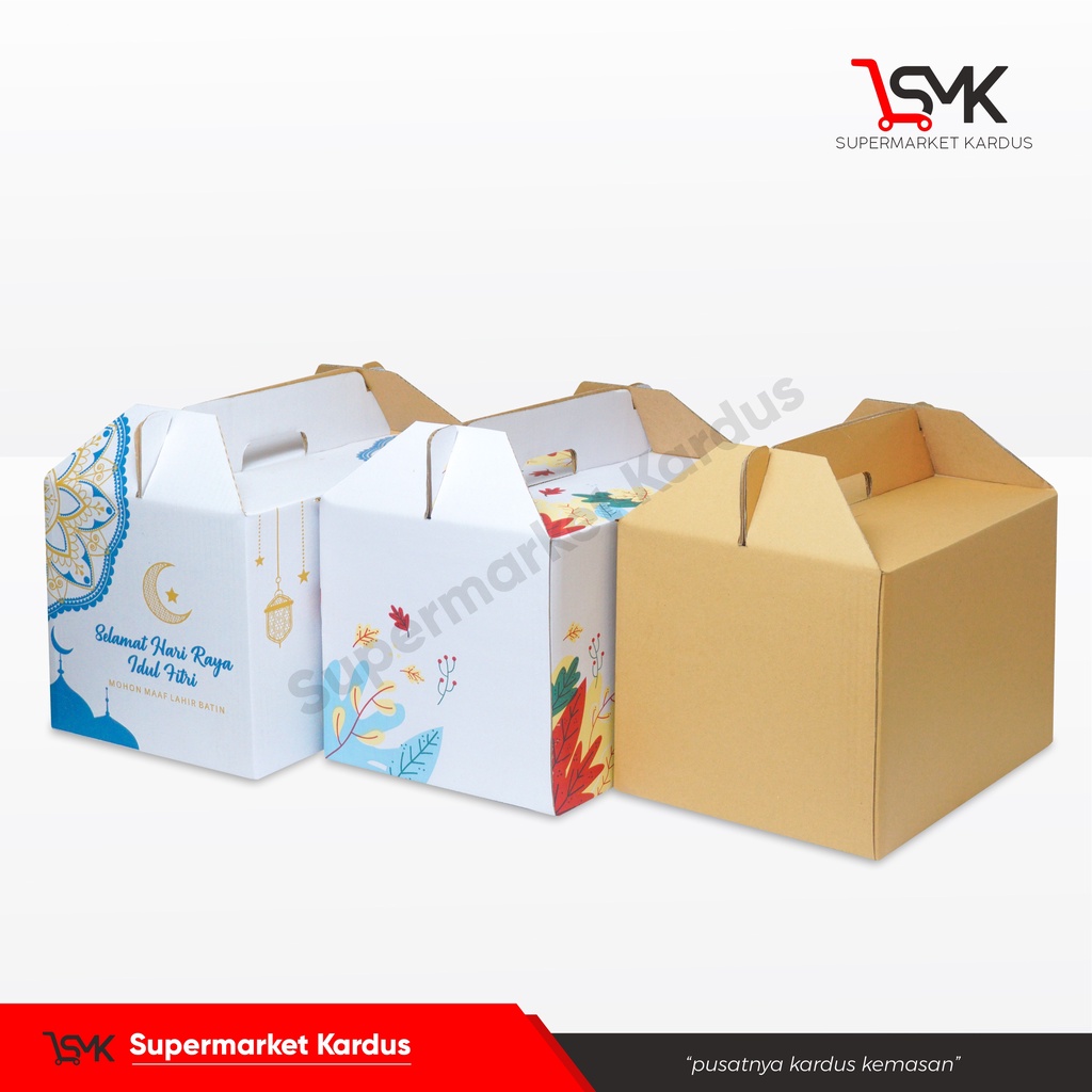 Box 34x25x25 cm (Tote) Box Parcel/boxhandle/Cardboard/Tote Parcel/Parcel/Parcell/lebaran/Eid ...
