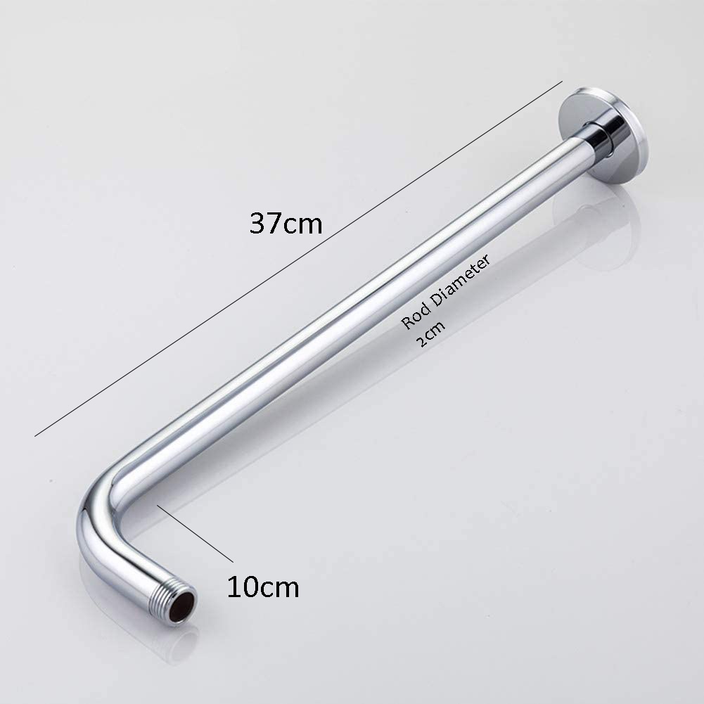 Stainless Steel 1/2” BSP Shower Arm For Shower Head In 5 Sizes Wall ...