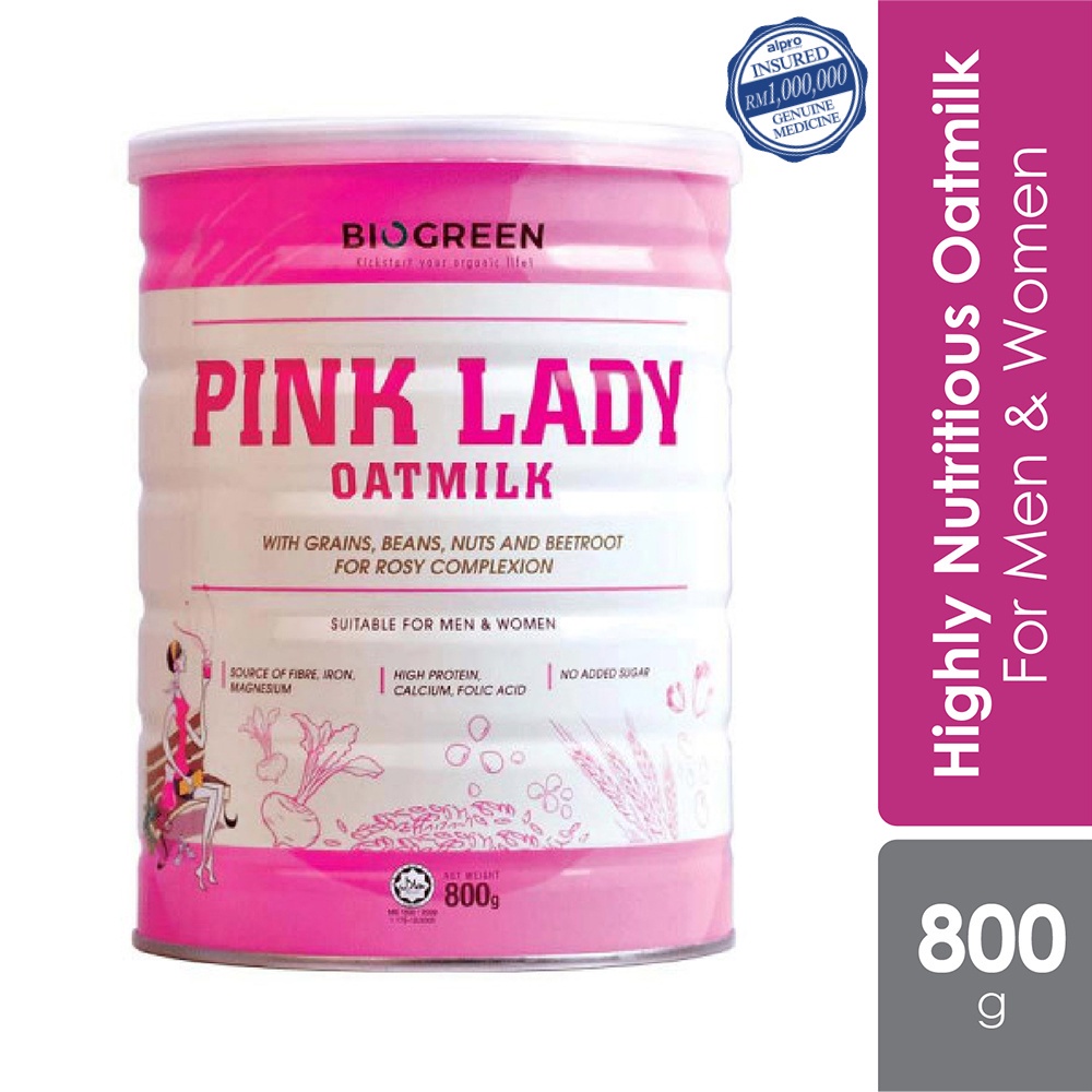 Biogreen Pink Lady Oatmilk (800g) nutrition drink for men and women ...