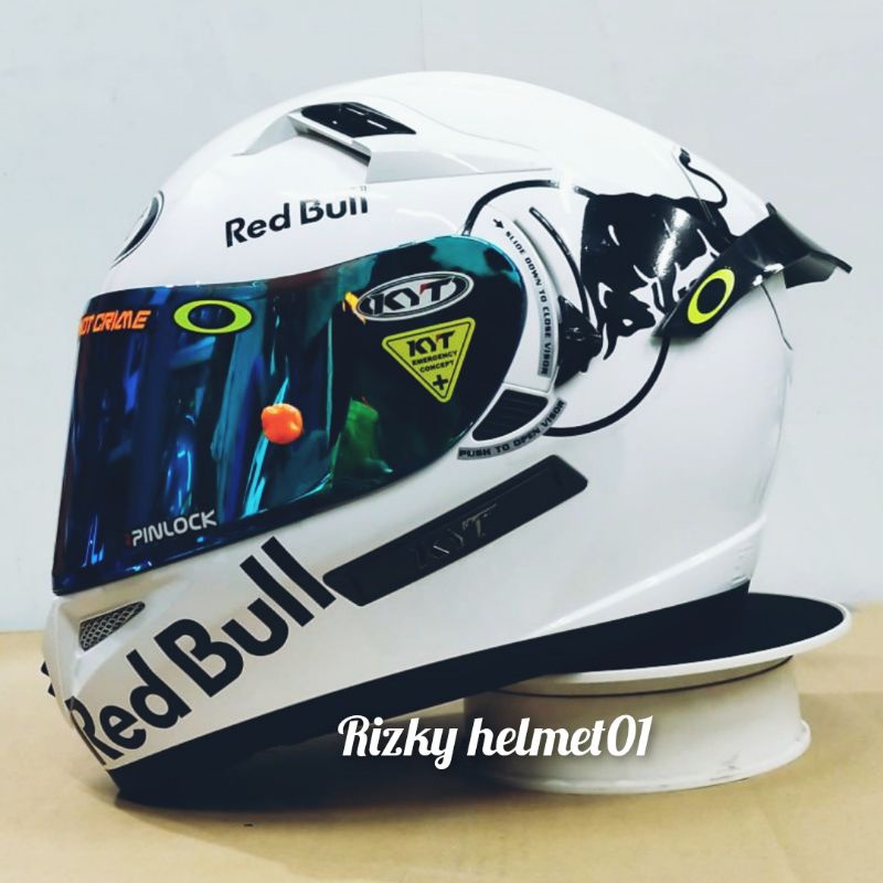 Full face Helmet KYT K2 raider Package Handsome red bull Glass double ...