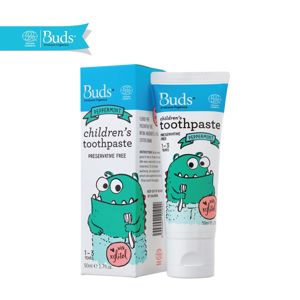 BOO Children's Toothpaste with Xylitol - Peppermint (50ml) | Shopee ...