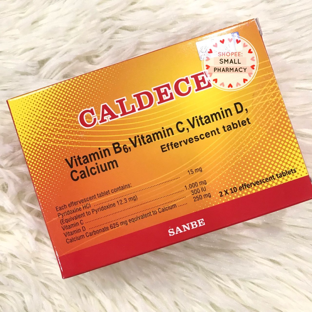 CALDECE effervescent 403458 Vitamin C 1000mg, Vitamin B6, Vitamin D ...