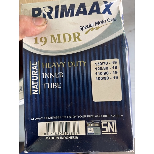 TIUB PRIMAAX HEAVY DUTY TUBE 70/100-19, 110/90-19, 90/100-16, 100/100 ...