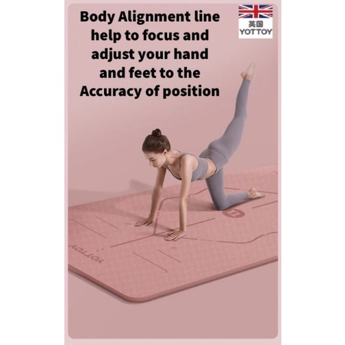 (Ready Stock) YOTTOY 185 x 80CM TPE Yoga Mat Eco-friendly Non toxic Non ...