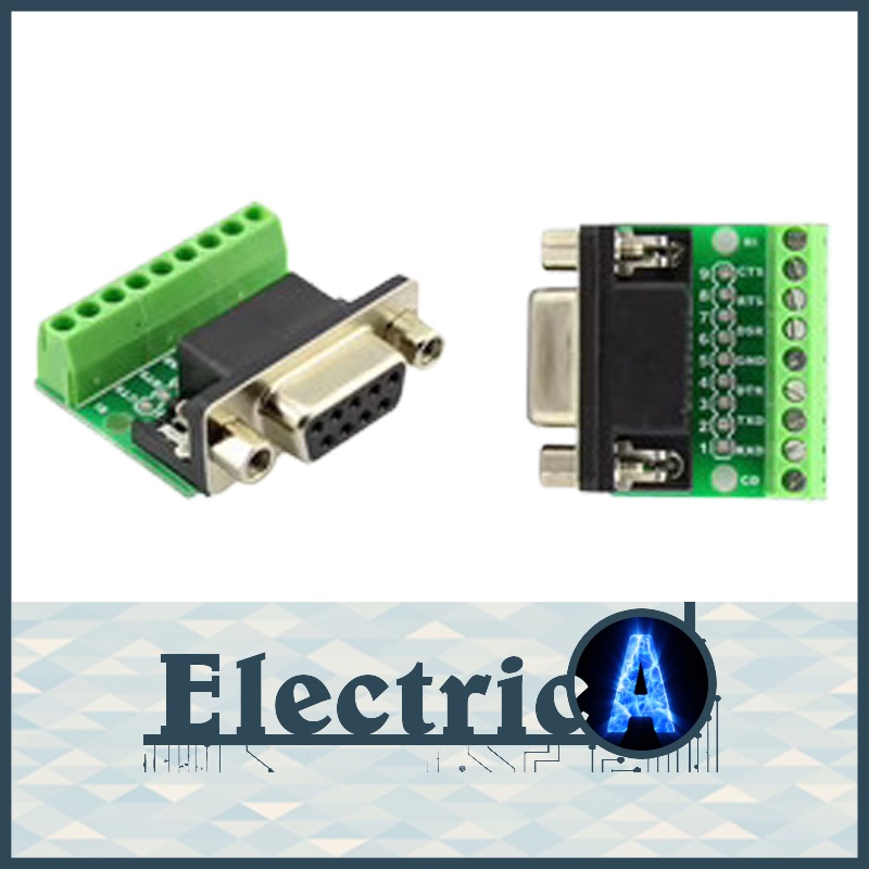 9Pin DB9 Solderless Terminal RS232 RS485 Adapter Connector [ElectricA ...