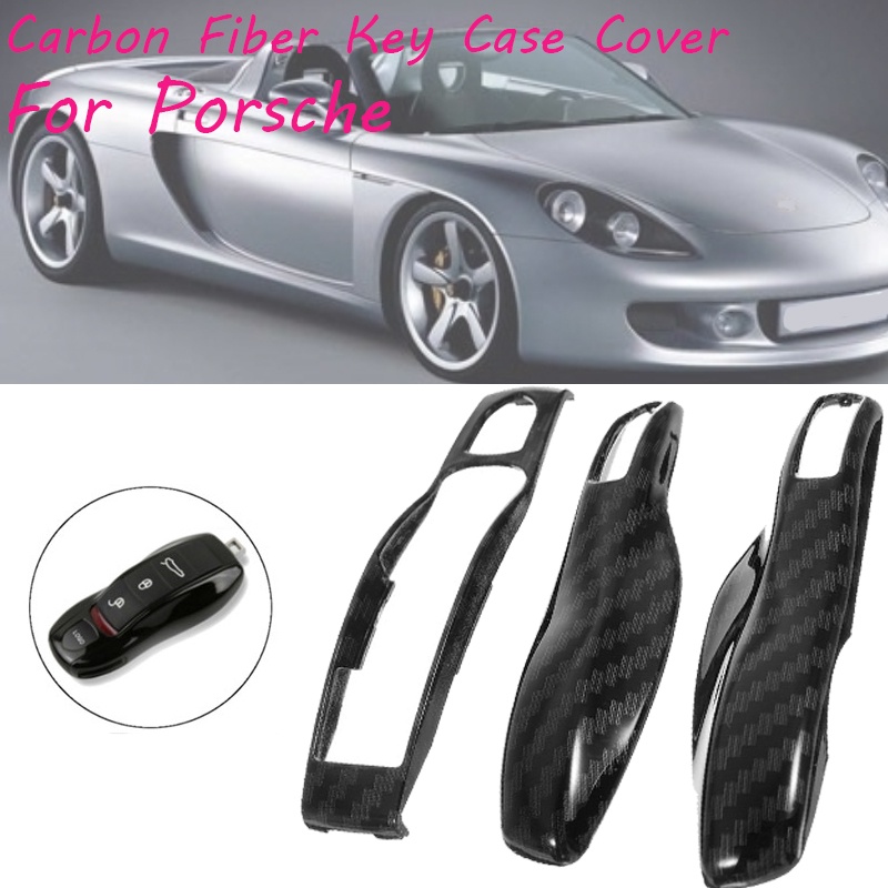 1 Set Carbon Fiber FOB Remote Key Case Shell Cover For Porsche Boxster ...