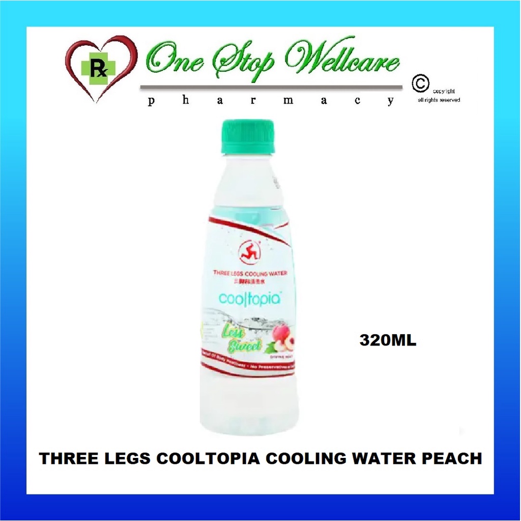 THREE LEGS COOLTOPIA COOLING WATER LYCHEE / GUAVA / LIME / PEACH 320ML ...