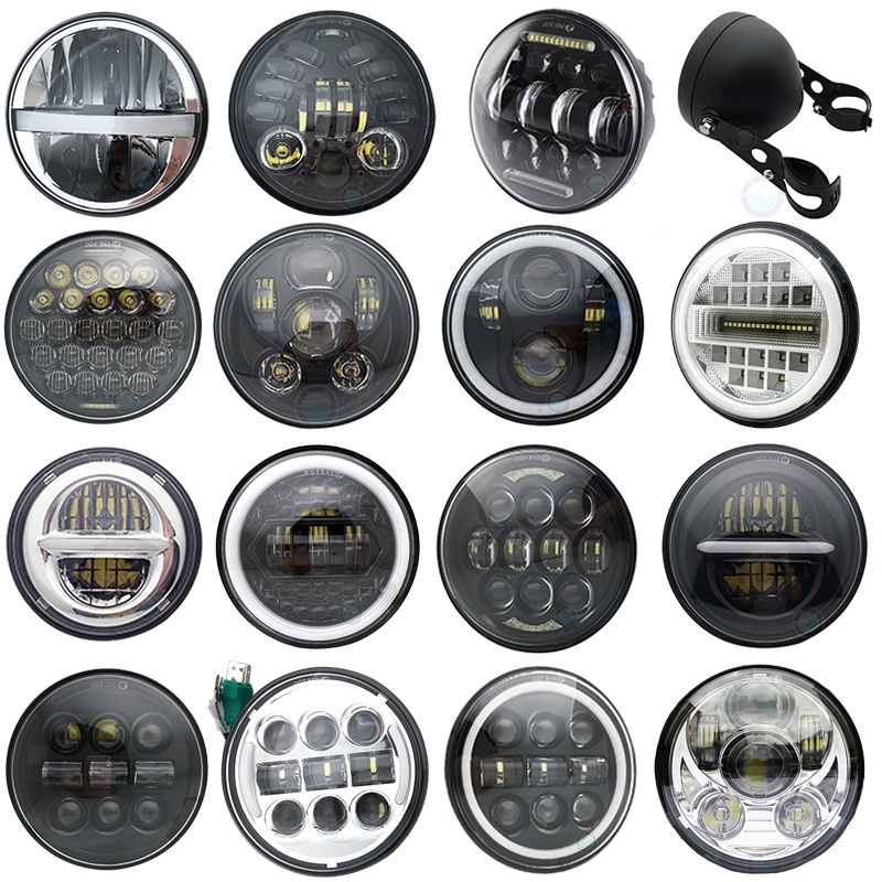 5.75 inch led projector headlight with White DRL lights For Honda ...