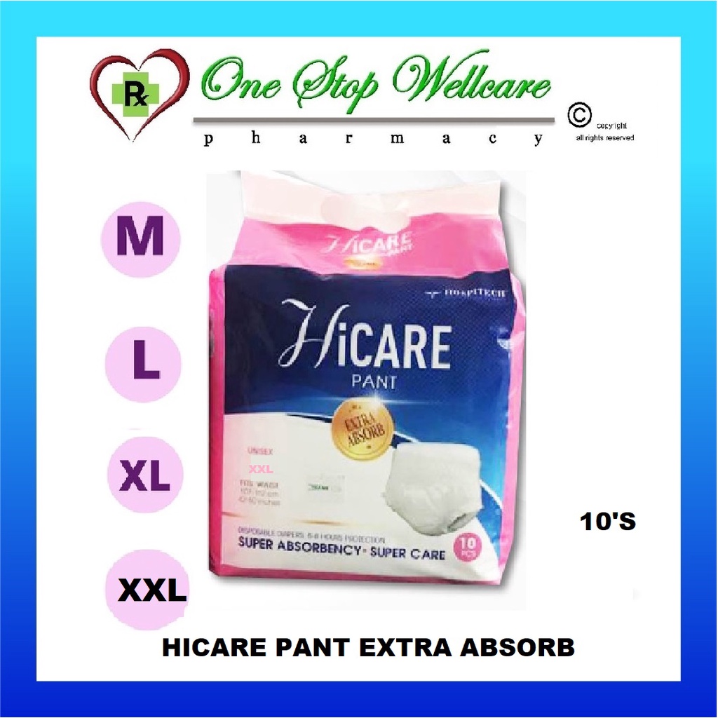 HICARE PANT EXTRA ABSORB (M / L / XL / XXL ) 10'S | Shopee Malaysia