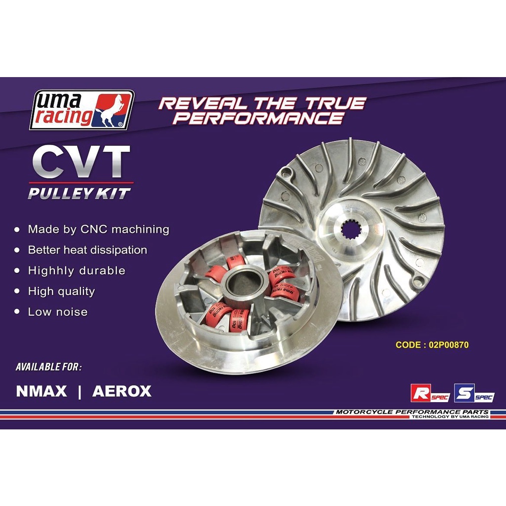 UMA RACING CVT PULLEY KIT VERSION 1 NMAX / NVX | Shopee Malaysia