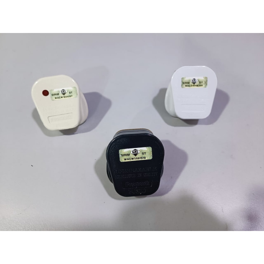 SIRIM Certified 13A FUSED 3 PIN PLUG TOP NEON Plug Top KEPALA PLUG ...