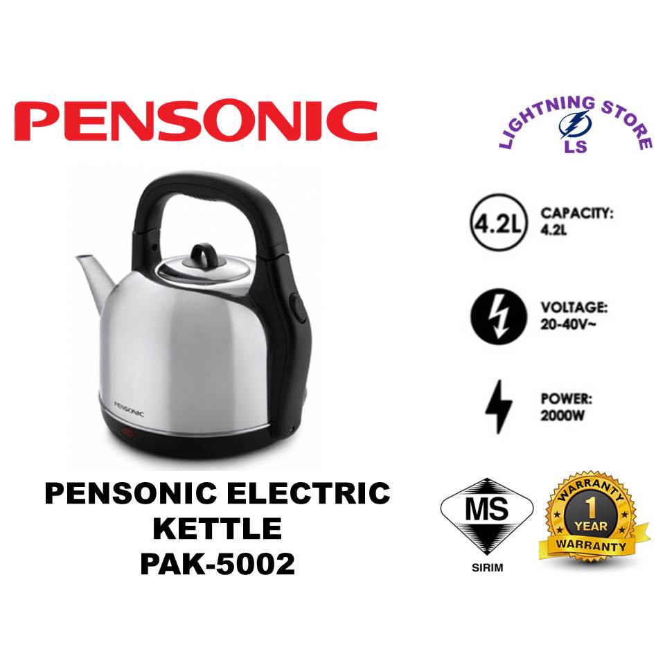 Pensonic 4.2L Stainless Steel SUS 304 Kettle | PAK-5002 (Cerek elektrik ...