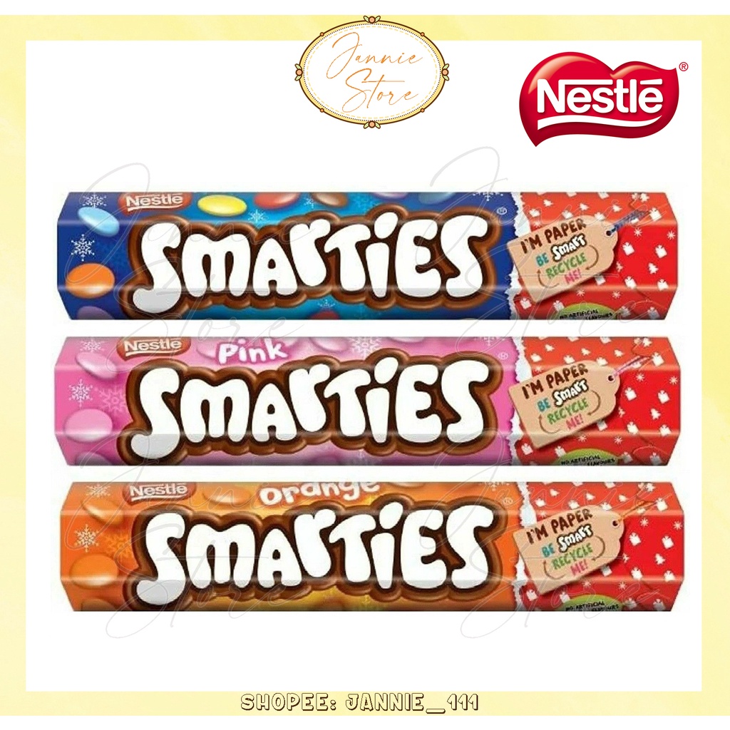 Nestle SMARTIES Milk Chocolate/Orange/Pink Giant Tube 120G [UK ...