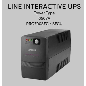 Prolink 650VA / 360W UPS Power Backup Battery with AVR for Computer ...